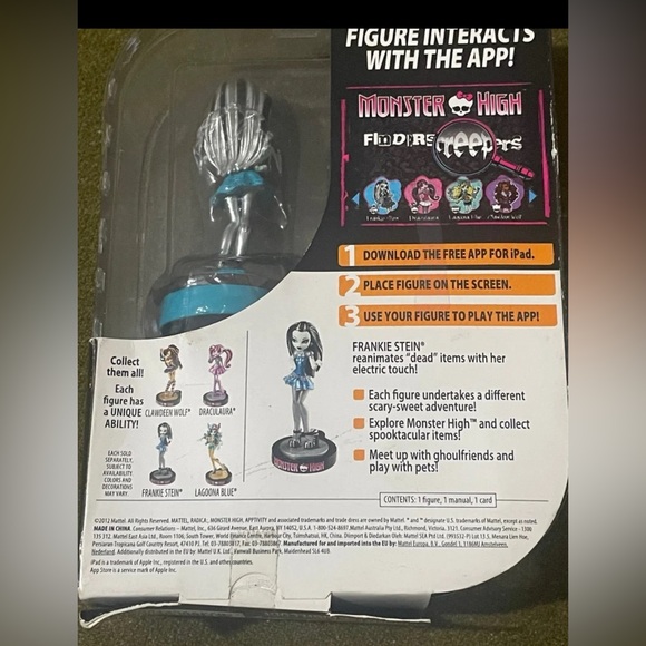 Radica | Toys | Monster High Frankie Stein Apptivity Doll 22 W Card ...
